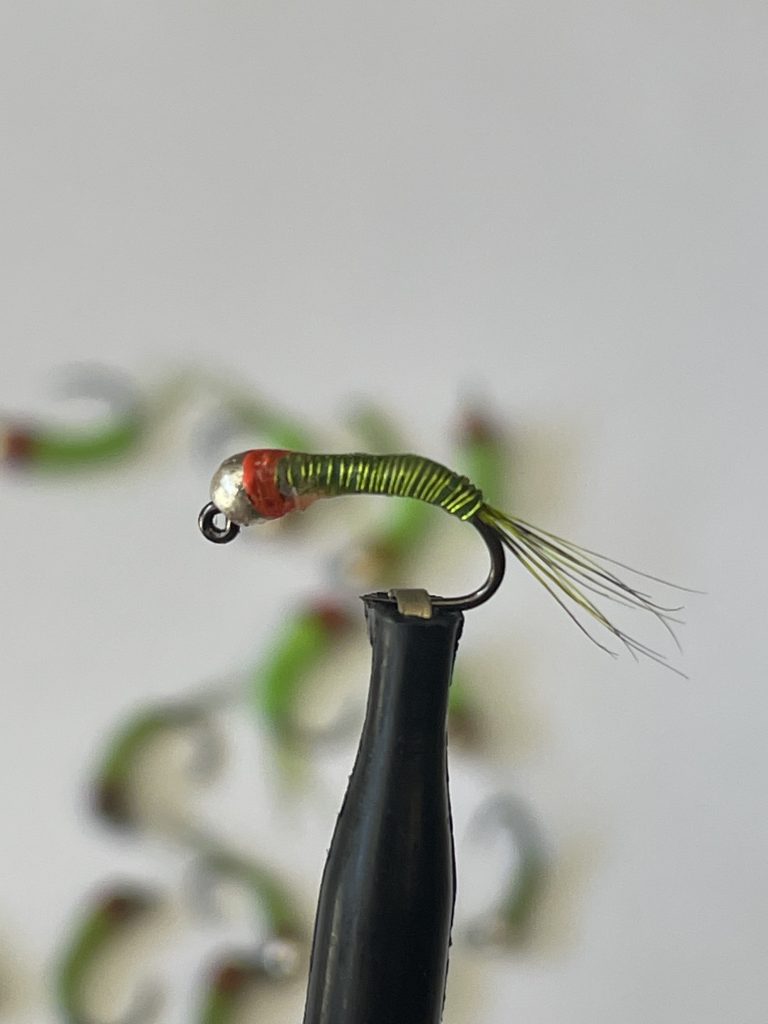 Huck Green Caddis Nymph Perdigon | TimHuckaby.com